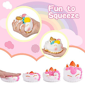 Paint Your Own Squishy Sensory Toys, 4 DIY Squishy Slow Rising Relieves Stress and Anxiety Fidget Toy for Children Adults, 3D Blank Arts& Crafts Squishies DIY Dessert & Animal Squishy Painting Toys