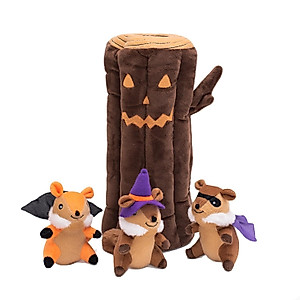 ZippyPaws Halloween Burrow Haunted Log, 1 Count