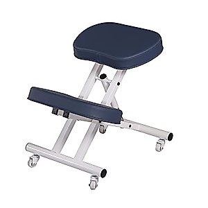 Master Massage Steel Kneeling Chair,Adjustable Height Posture Stool Posture Chair,Kneeling Office Chair,Ergonomic Kneeling Chair Prefect for Home, Office & Meditation (Royal Blue)