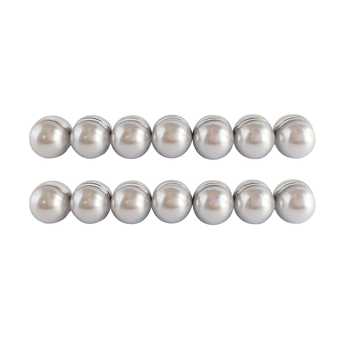 Toeloioh 14 Set Wedding Veil Weights Magnetic Pearls, Pearl Magnet for Wedding Dress Decoration, Double-sided Artificial Pearl Magnetic Button