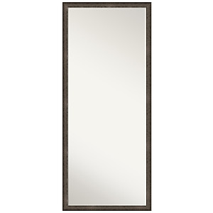 Amanti Art Bronze Full Length Mirror, 63x27 Dappled Light Bronze Narrow Tall Free Standing Body Wall Mirror Full Length for Dressing, Modern Contemporary Wood Frame, Lean on Floor or Hang, Wall Decor