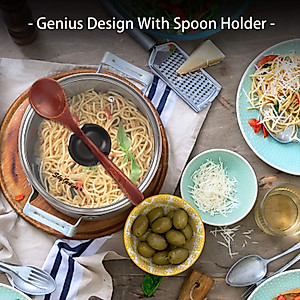 9 inch Tempered Glass Lid for Instant Pot - 6 Quart, Universal Pan or Pot Cover W/Spoon Holder