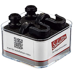 Schaller 14010401 Security Straplocks, Black Chrome