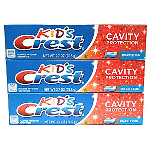 Crest Kid's Sparkle Fun Toothpaste Cavity Protection 2.7oz (3 Pack)