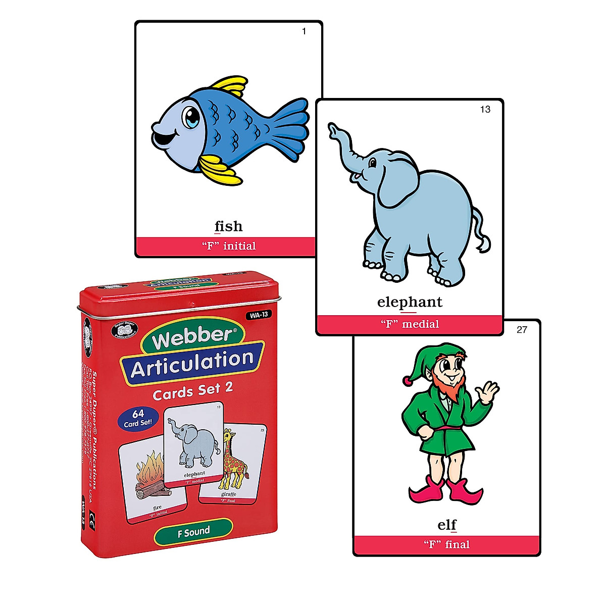 Super Duper Publications | Articulation F Sound Fun Deck | Vocabulary and Language Development Flash Cards | Educational Learning Materials for Children