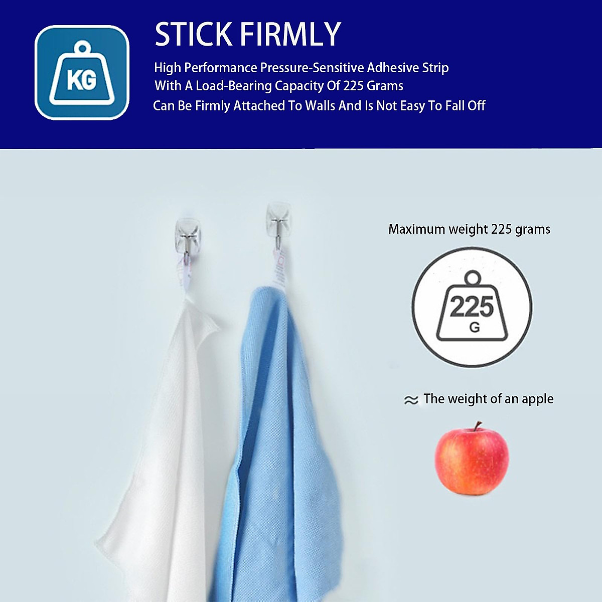 Command Hooks Damage-Free Wall Hooks,6 Medium Wire Toggle Hooks with Adhesive Strips, No Tools Needed for Easy Hanging, Ideal for Organizing Keys, Calendars, and Dorm Decor, Holds Up to 225 Gram Each