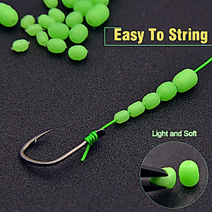 BLUERICE 100pcs Luminous Fishing Beads, Soft Plastic Fishing Bait Eggs Fishing Tackle Tools Fishing Luminous Balls for Saltwater Freshwater