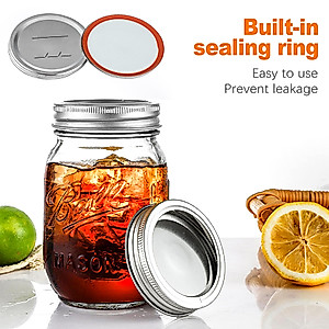 24-Pack 70 MM Regular Mouth Canning Jar Lids - Leak Proof & Airtight Seal Split-Type Metal Lids, Suitable for Ball & Kerr Jars, Food Grade Material