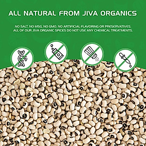 Jiva Organics Organic Black Eye Peas 2 Pound Bag - Cowpeas, Non-GMO, Natural