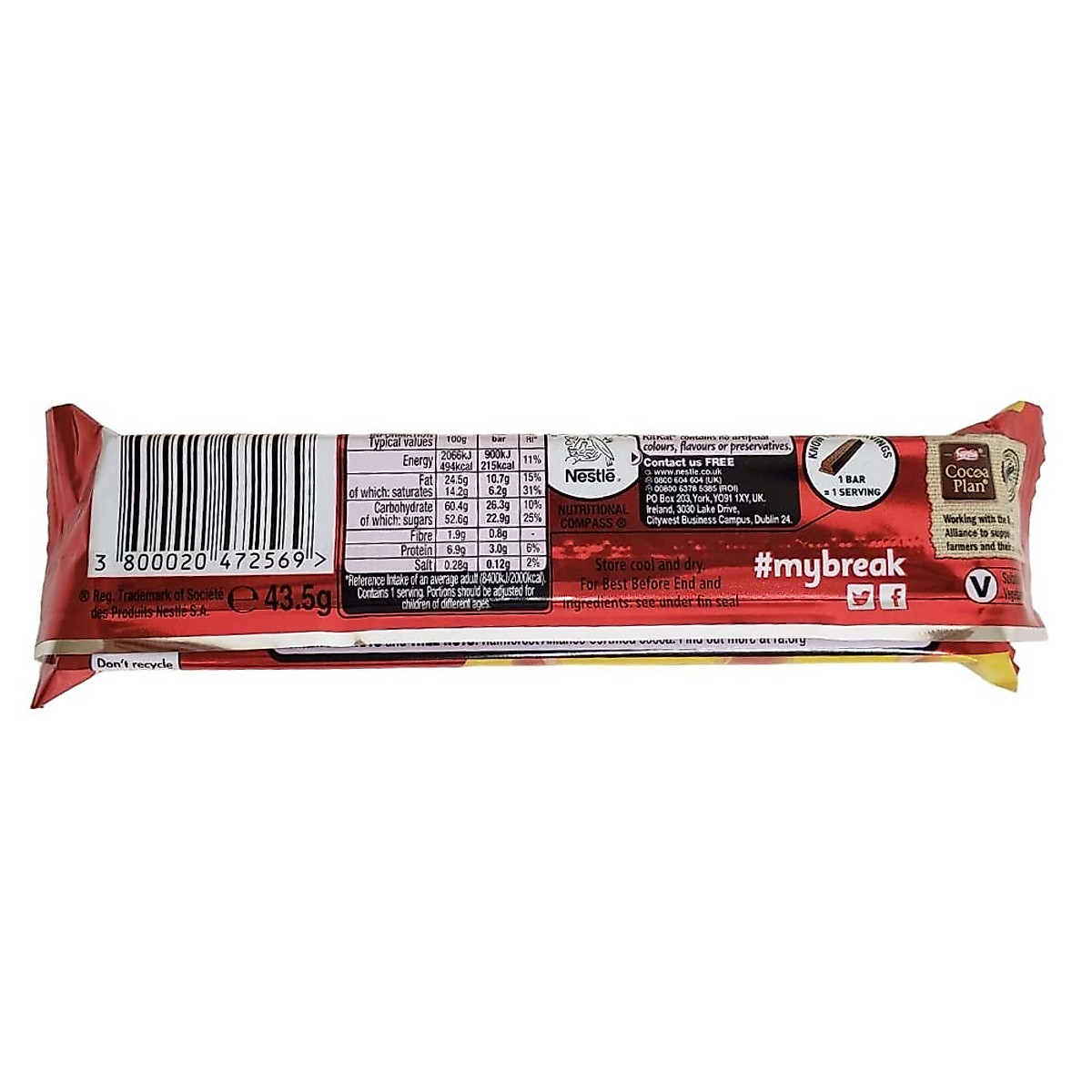 Nestle KitKat Chunky Caramel 43.5g (Pack Of 12)