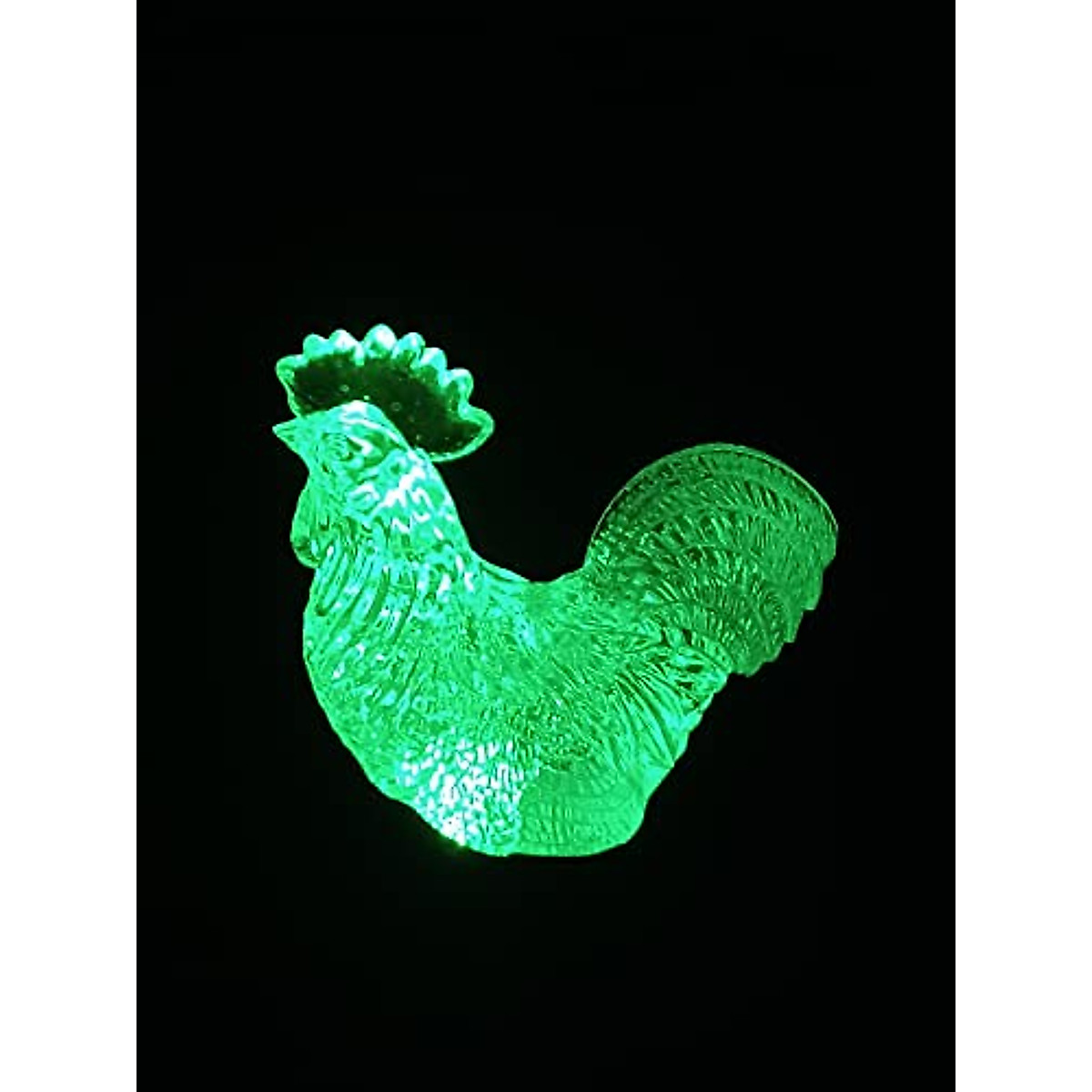 Starry Illuminate 1 PCS Solar Color Changing Rooster Style Garden Stake Light, Clear