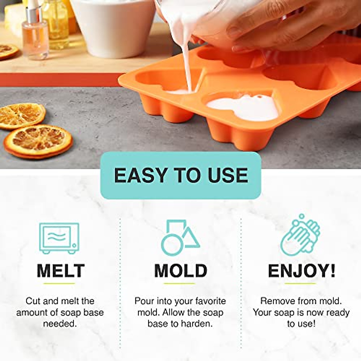 Saponify - 2Lb Goat's Milk Melt and Pour Soap Base, Natural Skin-Enhancing Goat Milk Soap Base, Easy to Use Glycerin Soap Base for Soap Making