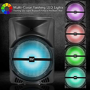 Wireless Portable PA Speaker System -1200W High Powered Bluetooth Compatible Indoor and Outdoor & FM Radio -PPHP1544B & Pro Includes 15ft XLR Cable to 1/4'', Black, 10.10in. x 5.00in. x 3.30in.