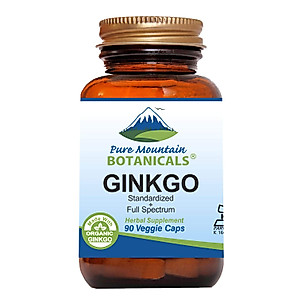 Ginkgo Biloba Capsules – Kosher Vegan Caps with 400mg Ginkgo Biloba Leaf and Ginko Extract Supplement