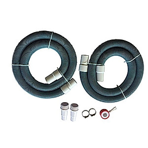 FibroPool Professional 1 1/2" Swimming Pool Filter Hose Replacement Kit (6 Feet, 2 Pack)