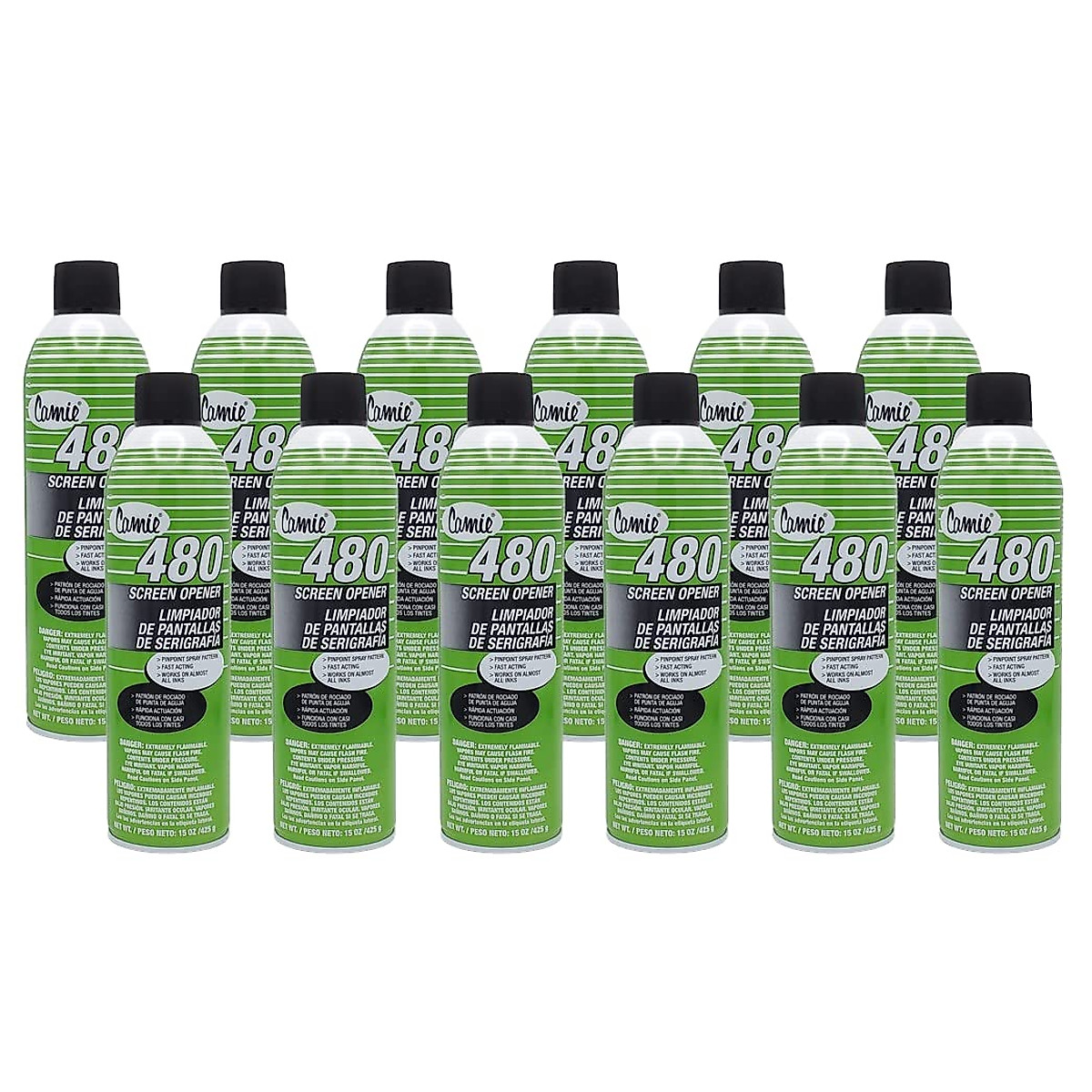 Camie Screen Opener; Case of 12 (20 oz) cans; 12 Count, Green
