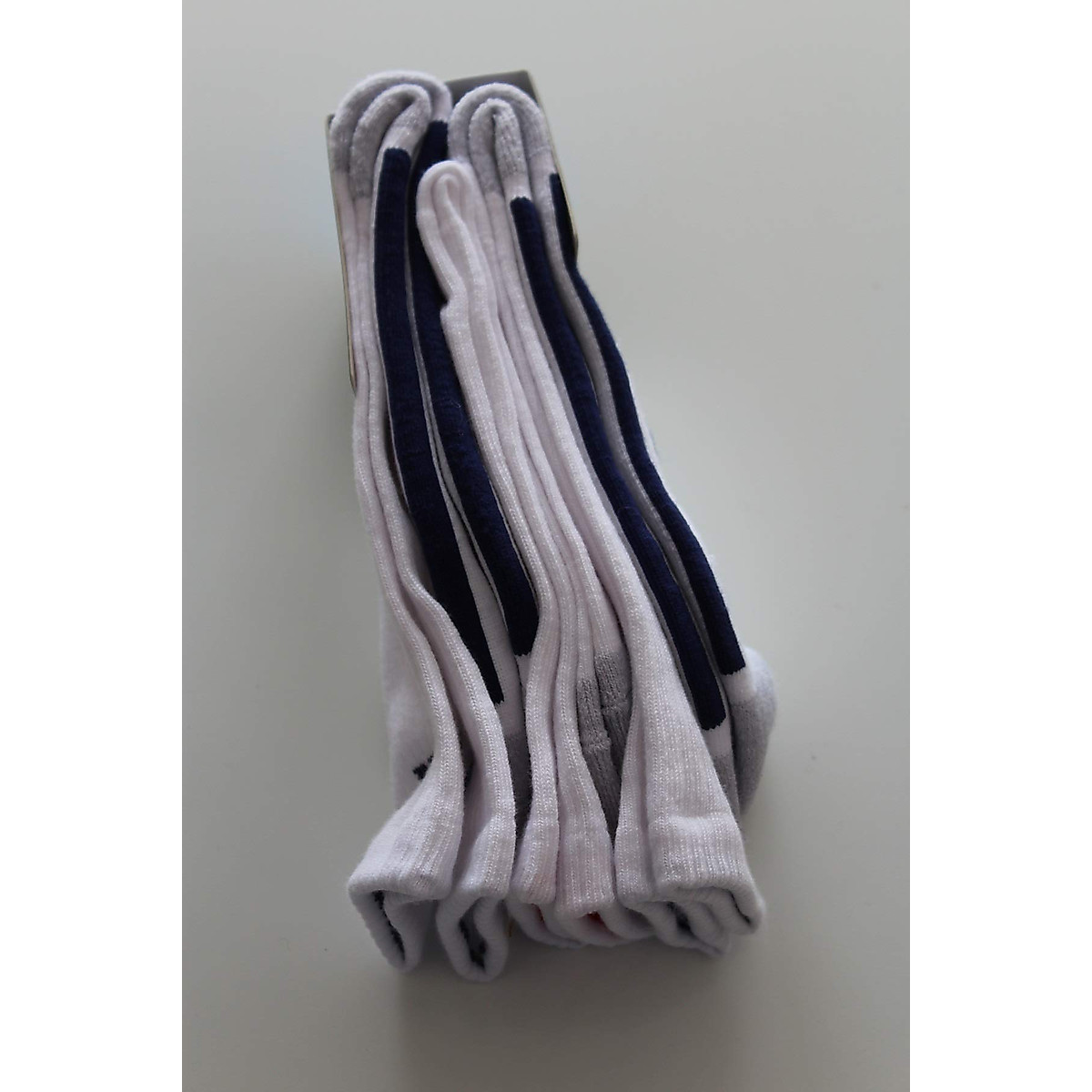 Adidas MENS Color-Block 3-Stripe Socks - Crew, 3-Pack (WHITE RED BLUE)