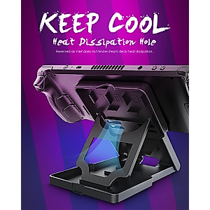 KAFIEER Portable Angle Adjustable Stand Base for Valve Steam Deck/Switch Lite, Anti-Slip Silicone Pad, Adjustable Angle Kickstand Accessories