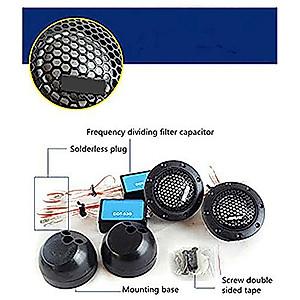 DDT-S30 Tweeter Car modified Car Audio - TOTMOX Car Audio Silk Dome Tweeters High Fidelity Stereo Speaker,Used for car,at Home