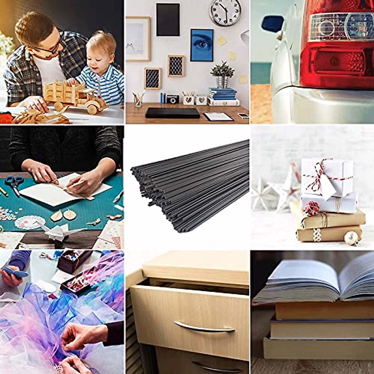 HRTX 11 lb PVC Plastic Welder Rods, Plastic Welding Rods, Double Strand Plastic Rods for Welding Various Chemical Equipment, Machinery, Long 39.37 in,4x2 mm