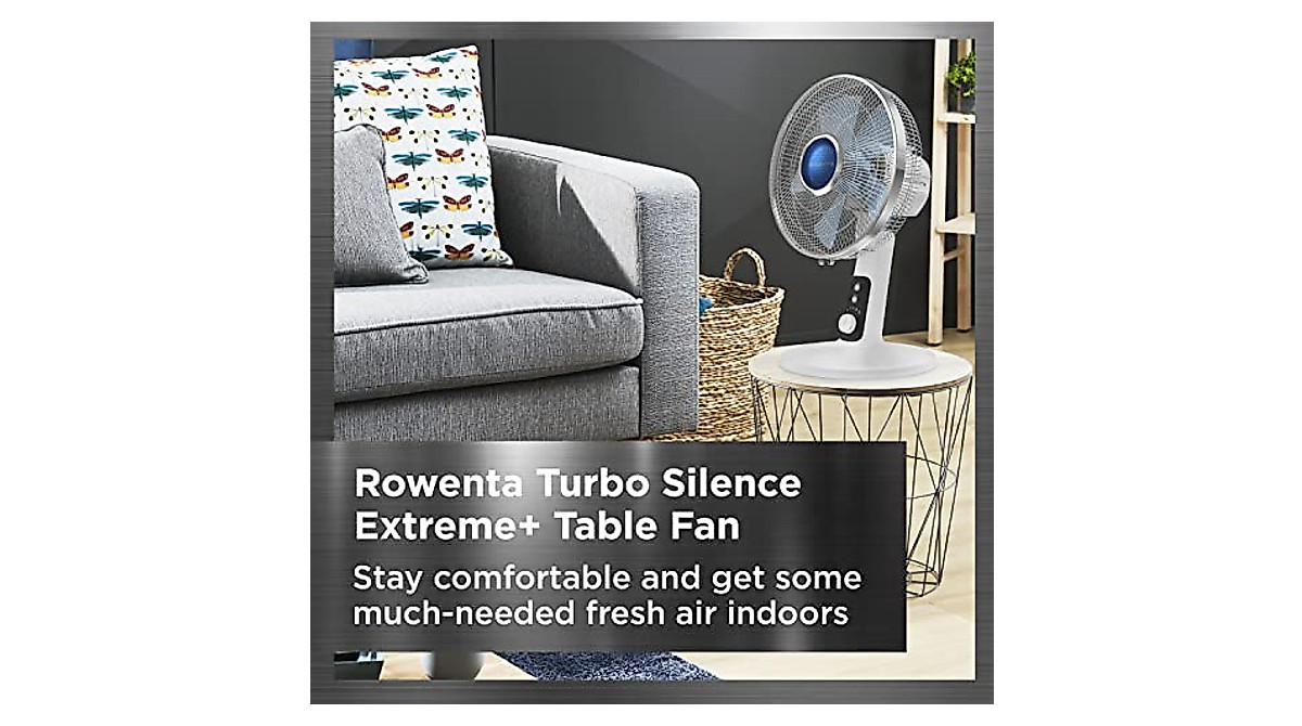 Rowenta Turbo Silence Fan - Ultra Quiet, 4-Speed Oscillating Fan