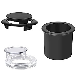 SAVITA 3pcs Umbrella Hole Ring, 3 Sizes Anti-Skidding Silicone Umbrella Hole Plug Suitable for Pool Umbrella Hole and Cap for Patio Garden Beach Table (Clear Black)