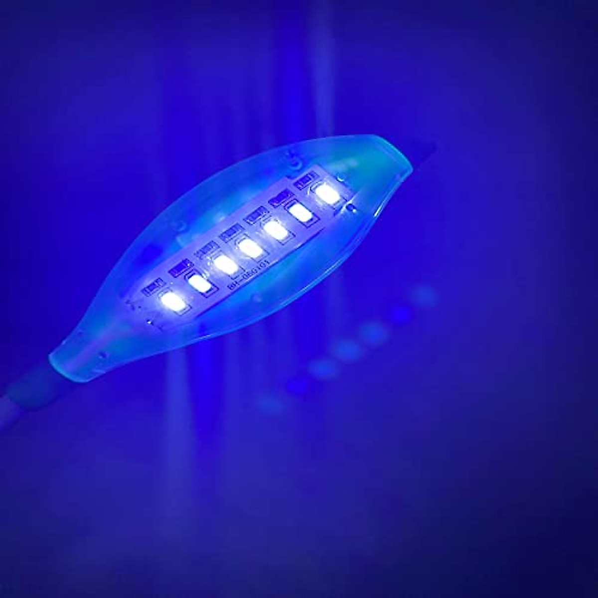 Aquarium Mini USB Lamp Tortoise Fish Tank Aquarium LED Clip On Leaf Head Light for Aquatic Plant Growing with US Plug(Blue White Light-Green)