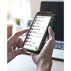 Dexnor for Samsung Galaxy S22 Case, [Built in Screen Protector and Kickstand] Heavy Duty Military Grade Protection Shockproof Protective Cover for Samsung Galaxy S22 5G,Black