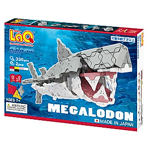 LaQ Marine World Megalodon | 332 Pieces | 6 Models | Age 7+ | Creative, Educational Construction Toy Block | Made in Japan