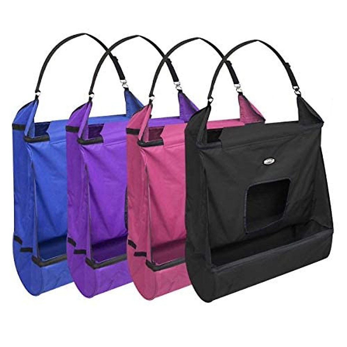 Showman Nylon Hay & Grain Feeder (Black)