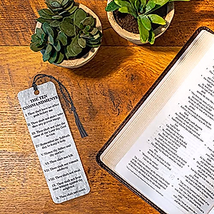 Dicksons The Ten Commandments Grey 6 x 2 Cardstock Tassel Bookmarks Pack of 12