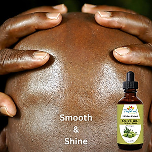 Tropical Holistic Extra Virgin Organic Olive Oil 4 oz - Cold Pressed Unrefined - Use For Face, Skin, Hair, Dry Scalp, Massage