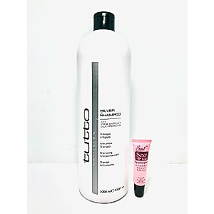 LYHB Maxima Tutto Silver Shampoo No-yellow Shampoo 1000ml-33.8 fl oz Free Starry Lipgloss 10 Ml''