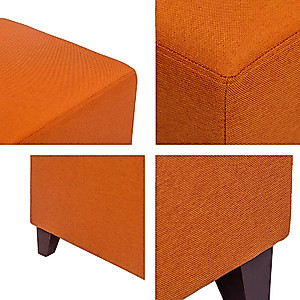 Adeco Simple British Style Cube Ottoman Footstool, 16x16x16