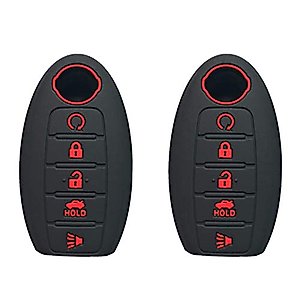 KAWIHEN Silicone Key Fob Cover Fit for Nissan 5 button Armada Murano Maxima Altima Sedan Pathfinder 285E3-3TP5A KR5S180144014