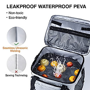 Soft Cooler Bag 48-Can Insulated Soft Cooler Large Collapsible Cooler Bag 35L Lunch Coolers for Picnic, Beach, Work, Trip
