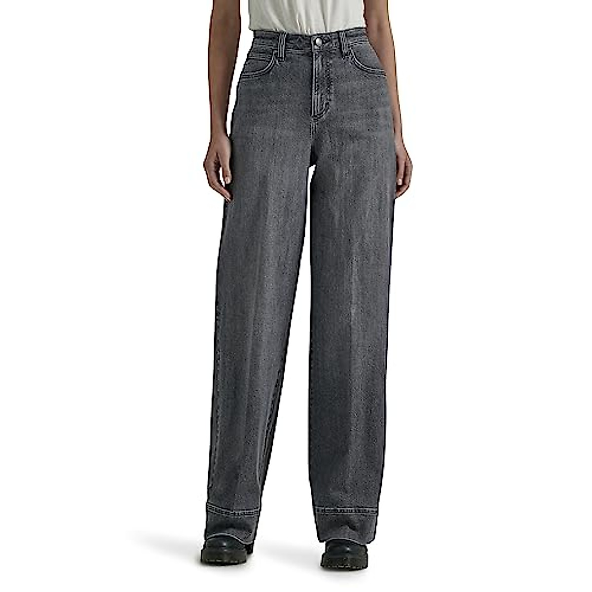 Lee Women's Legendary High Rise Trouser Jean, Blurred Darks