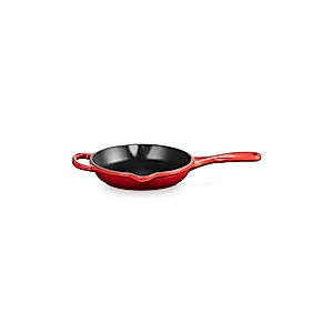 Le Creuset Enameled Cast Iron Signature Iron Handle Skillet, 6.33" (1/2 qt.), Cerise