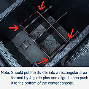 JDMCAR Compatible with Toyota 4Runner Accessories 2010-2024 Center Console Organizer,Insert ABS Black Materials Compartment Divider