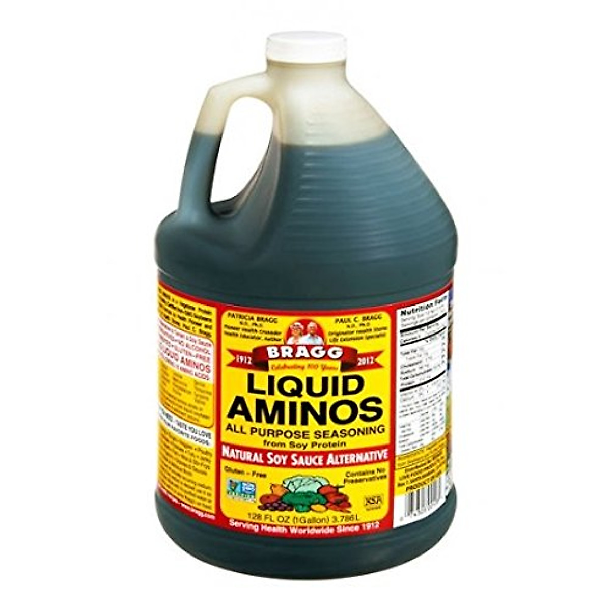 Bragg Liquid Aminos All Purpose Seasoning – Soy Sauce Alternative – Gluten Free, No GMO’s, Kosher Certified, 1 Gallon