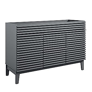 Modway Render 48" Double Sink Compatible (Not Included) Bathroom Vanity Cabinet in Gray