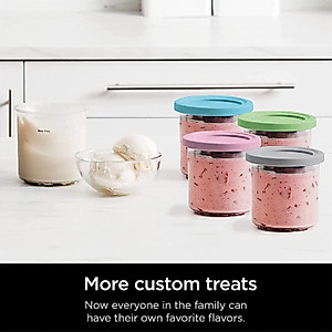 TONONE Creami Deluxe Pints, for Ninja Creami Deluxe Containers, Icecream Container Airtight,Reusable for NC301 NC300 NC299AM Series Ice Cream Maker