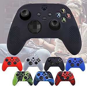 X Series X Controller Skin,Hikfly Controller Cover Compatible with Xbox Series X/S Controller Grips Case Non-Slip Studded Silicone Controller Cover with 4pcs Thumb Grips Caps(Red)