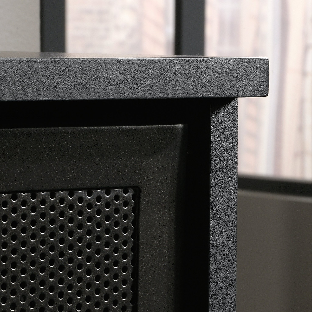 Sauder Boulevard Café Credenza, For TVs up to 60", Black finish