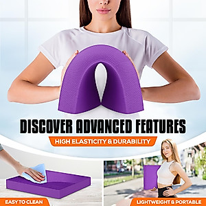 Yes4All Large Foam Balance Pad, Non-Slip Foam Mat for Yoga & Strength Training, Exercise Knee Pad for Floor Workouts, Balance Foam Block, Soft Cushion for Balance Training