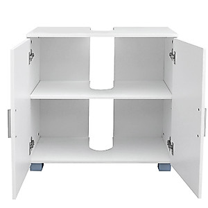 Pedestal Under Sink Storage Vanity with 2 Doors Traditional Bathroom Cabinet Space Saver Organizer White Pedestal Sink Storage Cabinet, Under Sink Cabinet, Bathroom Vanity Cabinet Great for Bathroom