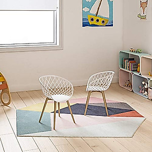 Jamesdar Kurv Mini Kids Chair, Set of 2, White/Natural