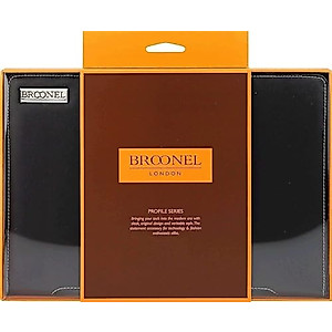 Broonel - Profile Series - Black Leather Laptop Case - Compatible with ASUS Chromebook Flip C214 11.6"