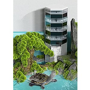 HIERYAN Turtle Filter Ultra Quiet Fish Tank Filter 2-in-1 Internal Aquarium Filter, Submersible Power Filter with 264GPH(1000L/H) Waterflow, Aeration System with Sponge Filter for 20-60 Gal