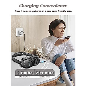 Wireless Headphones for TV - BKM400 Bluetooth TV Headphones Wireless with USB Transmitter Set Optical, AUX, RCA, USB, Plug & Play, 165FT Long Range, No Delay, 20 Hours, Louder and Clearer